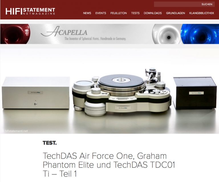 Review of Air Force One: Hifi Statement Germany - TechDAS High End ...