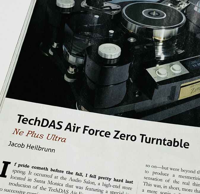 Jacob Heilbrunn Reviews Air Force Zero - TechDAS High End Turntables